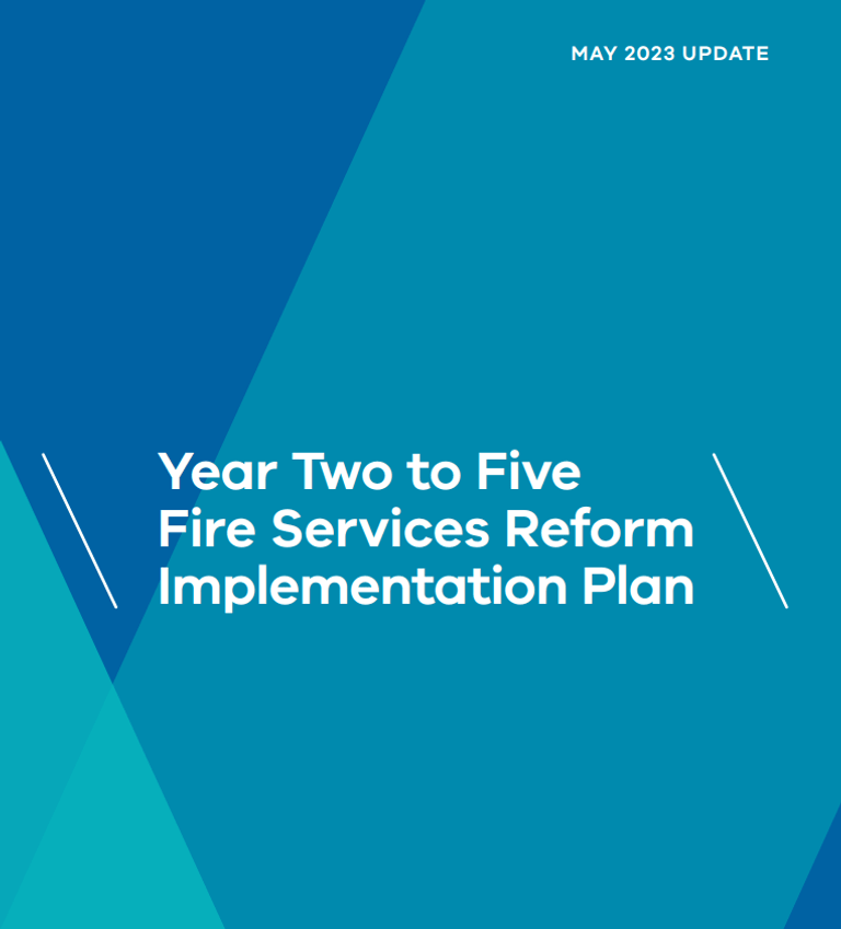 Fire services reform implementation plan | Fire Rescue Victoria